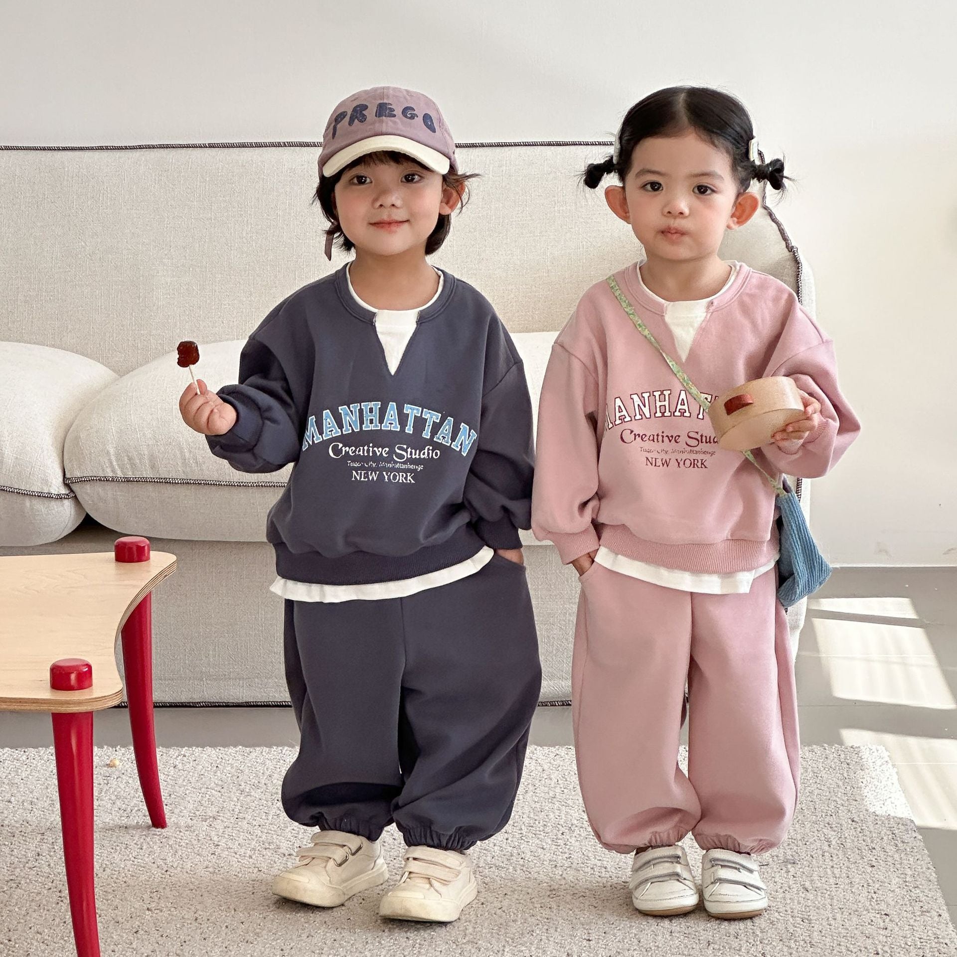 CZ260849TG-春秋季假兩件運動休閒兩件套 – Shankid童裝