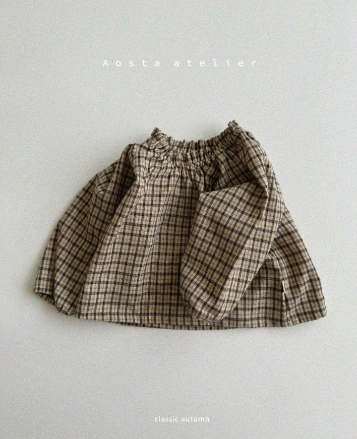 AT24A021-Aosta秋款Lecheek 格紋襯衫 (Lecheek Blouse)【正韓】 – Shankid童裝